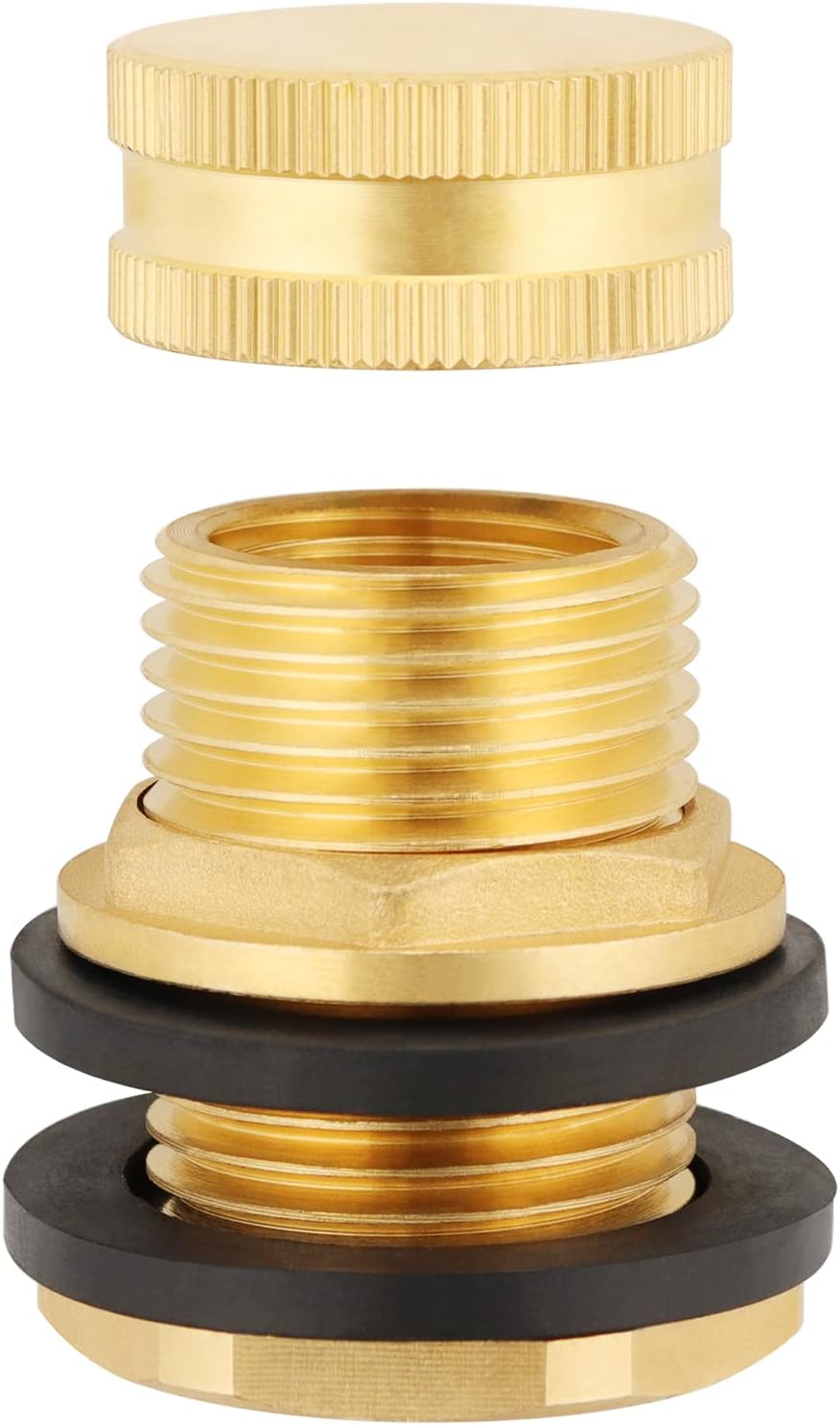 Amazon.com: YELUN Brass Water Tank Connector Bulkhead Tank Fitting 1/2 ...