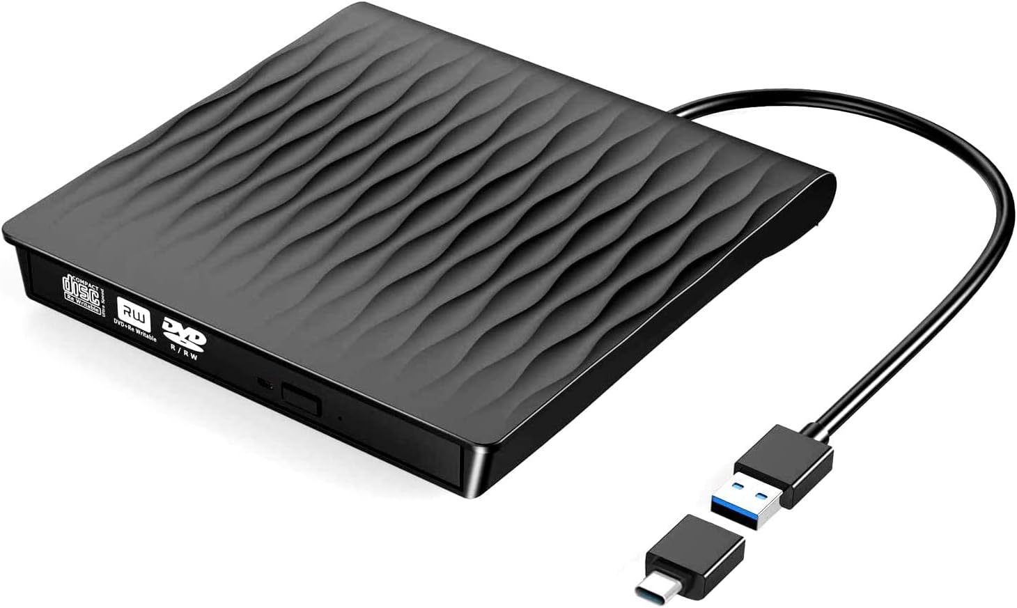 Grabadora DVD/CD Externa Lector, Grabadora CD/DVD Lector USB 3.0 Tipo C, Unidad Externa de CD ...