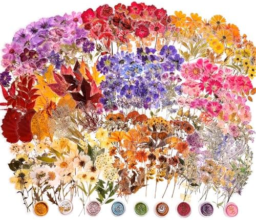 Amazon.com: 380 Pcs Natural Flower Stickers for Scrapbooking, Vintage ...