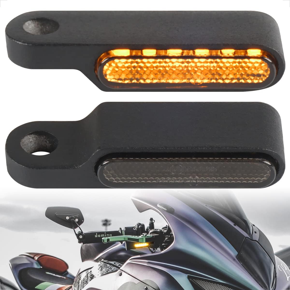 Amazon.com: evermotor Mini Handlebar LED Turn Signals - Waterproof ...