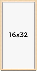 Amazon.com - 16x32 Frame Natural Wood Picture Frame | 0.75 Inch ...