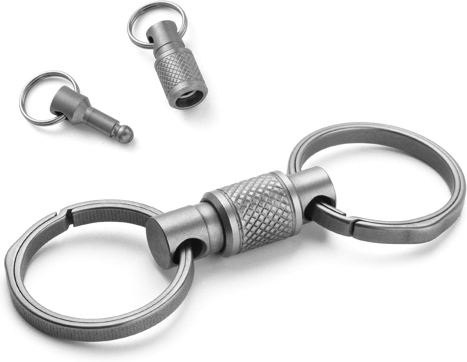 Amazon.com: erioctry 2 Pcs Heavy Duty Dual Key Ring Detachable Pull ...