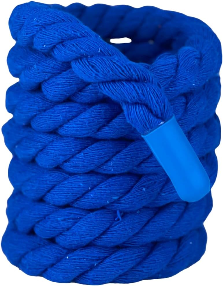 Amazon.com: Chunky Laces 14mm Blue with Blue Aglets Natural Cotton Rope ...
