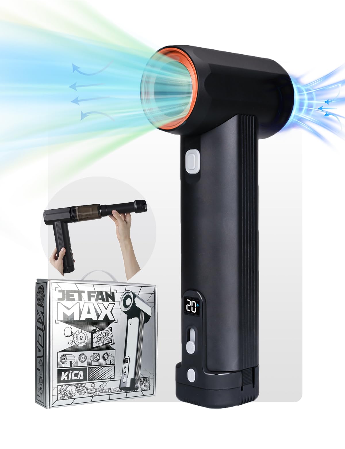 Amazon.com: Jet Fan MAX - KiCA Jetfan Car Air Blower and Vacuum Turbo ...