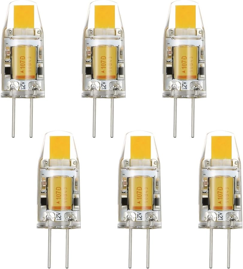 Rayhoo 6pcs G4 LED Bulbs JC Bi-Pin Base Light Lamp 2 Watt AC/DC 12V ...
