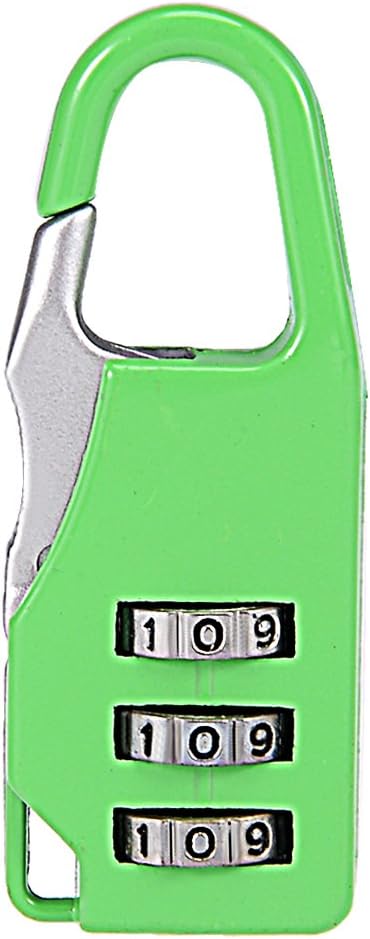 uxcell 3 Digit Combination Padlock, 3.5mm Shackle, Zinc Alloy Code ...