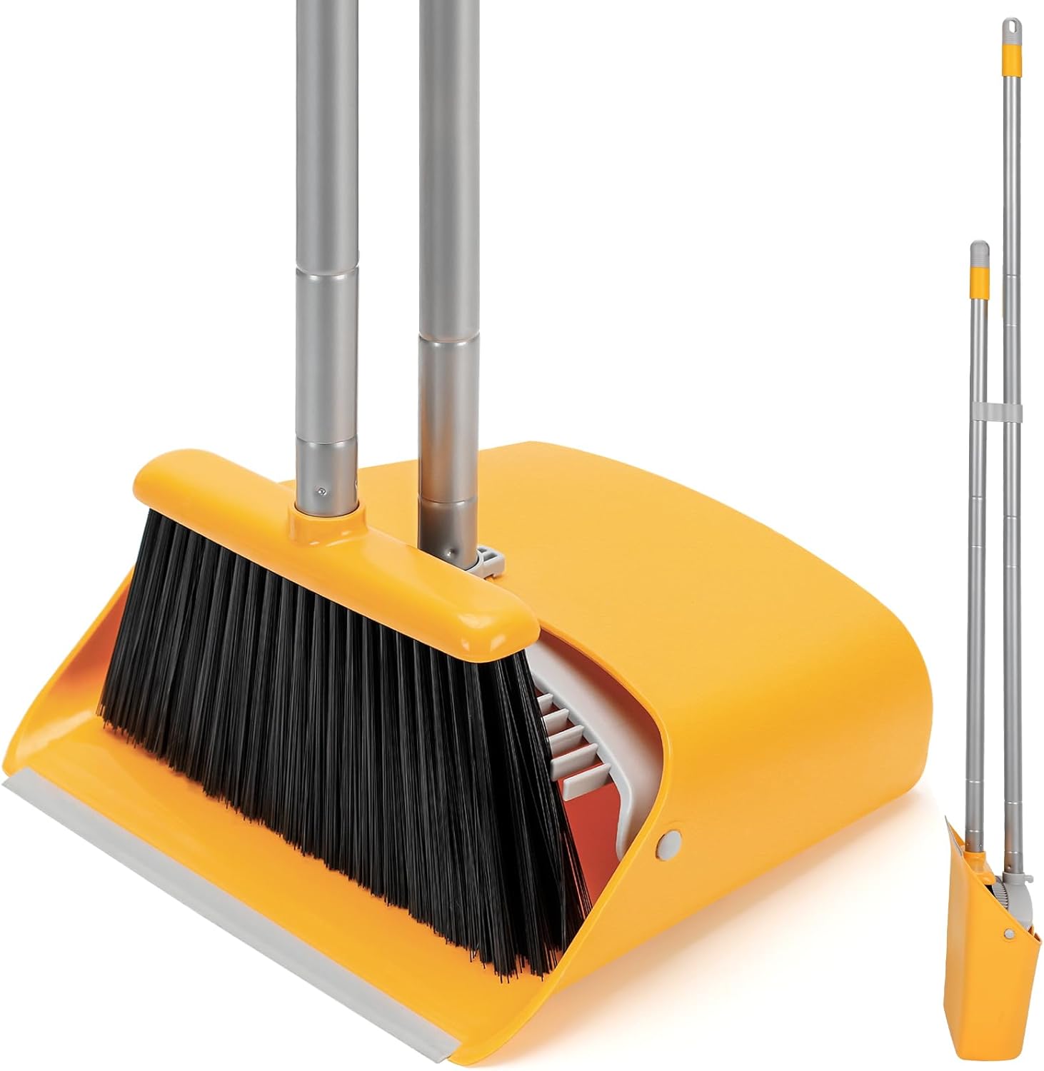 Amazon.com: SONCAL Broom and Dustpan Set with Long Handle 52", Standing ...