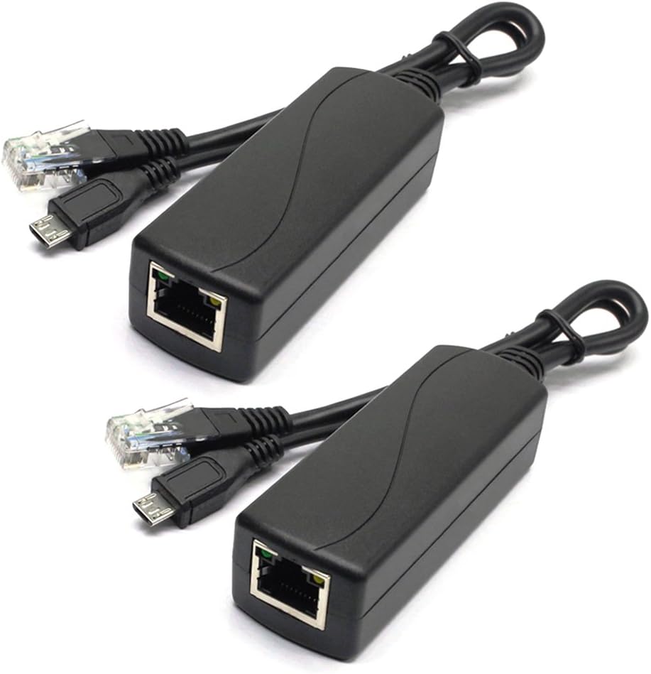 Amazon.com: ANVISION 2-Pack Active 5V 2.4A PoE Splitter Adapter IEEE ...