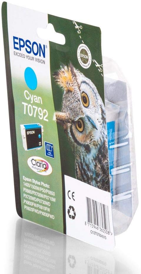 Epson Owl Cyan Ink Cartridge - T0792: Amazon.co.uk: Computers & Accessories