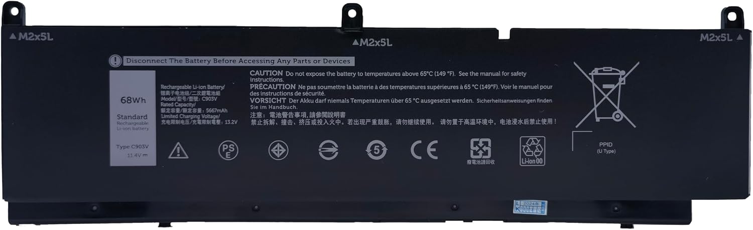 Amazon.com: NBULBL C903V Battery Replacement for Dell Precision 7550 ...