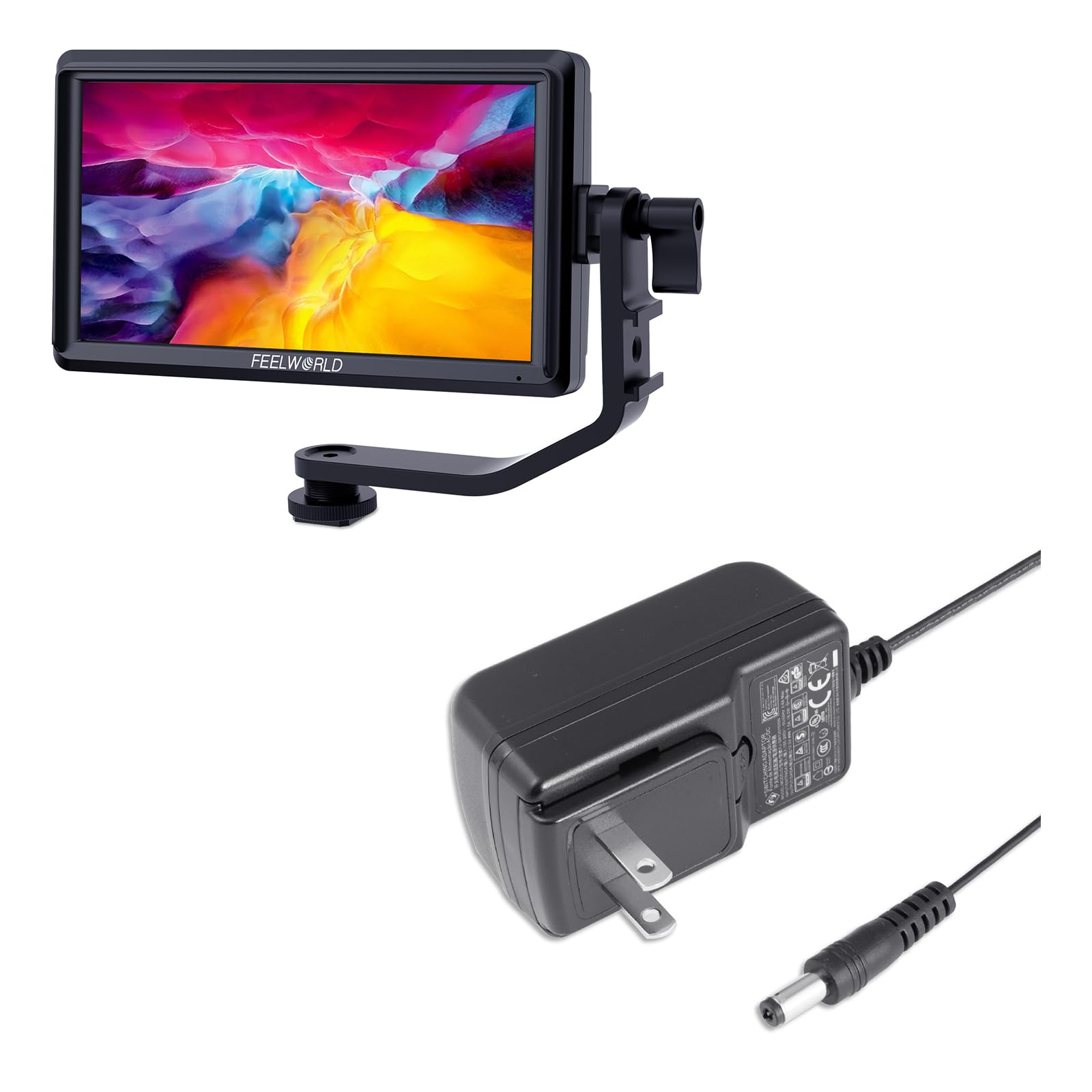 Amazon.com : FEELWORLD S55 Camera Field DSLR Monitor and 12V 1.5A Power ...