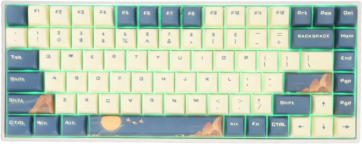 Garsent 84 Keys Hot Swappable Mechanical Keyboard, Multi Color RGB LED ...