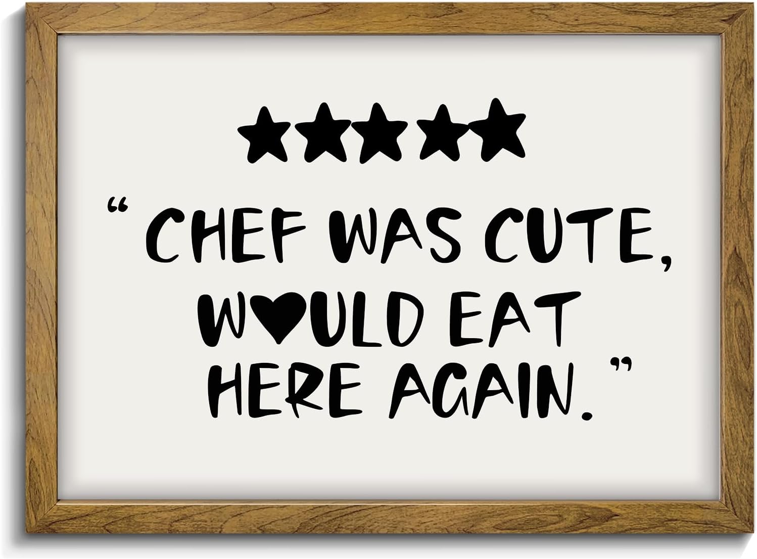 Amazon.com: Chef Was Cute Would Eat Here Again - Trendy Kitchen Art ...