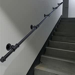 Amazon.com: Handrail Stairs Metal Railing Indoor Outdoor Wall Balustrade Non-Slip Industrial ...