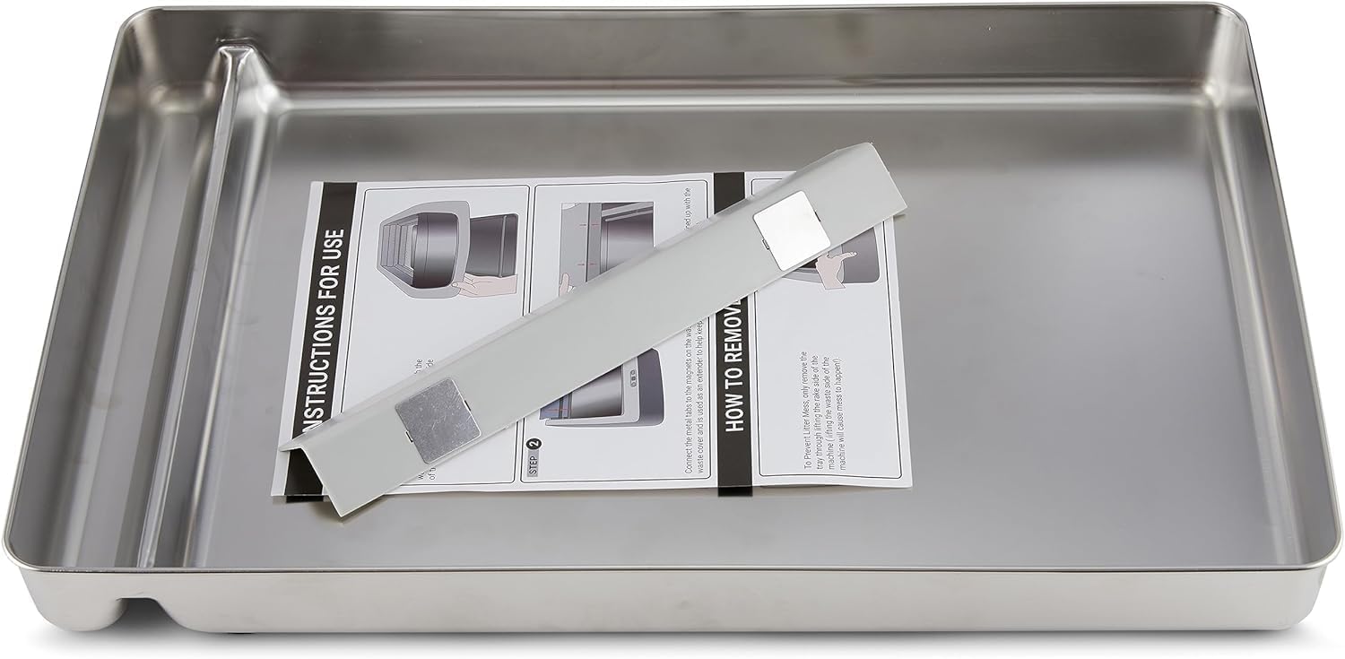 Stainless Steel Reusable Litter Tray Compatible with Pet-Safe Scoop ...