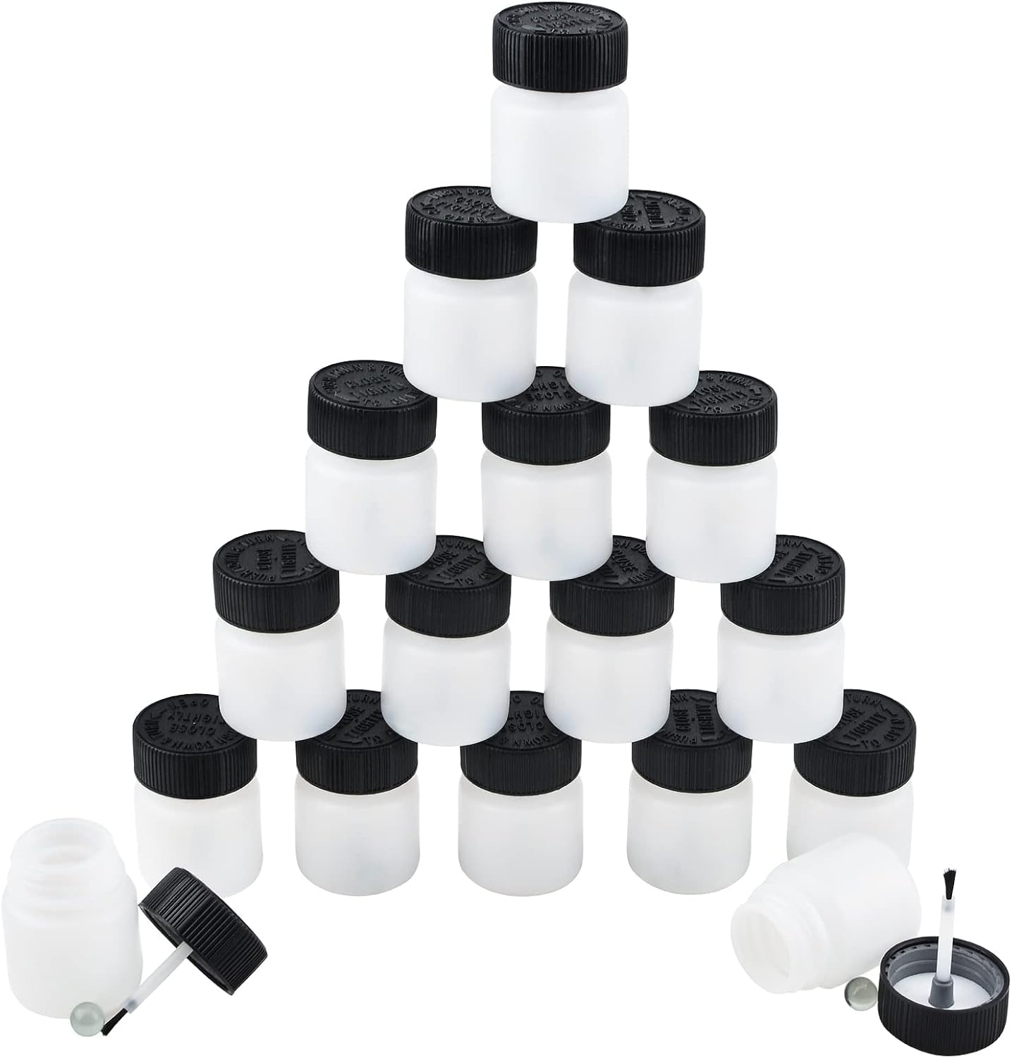 WANDIC Paint Touch Up Bottles, 30 Pieces Touch Up Plastic Bottle with ...