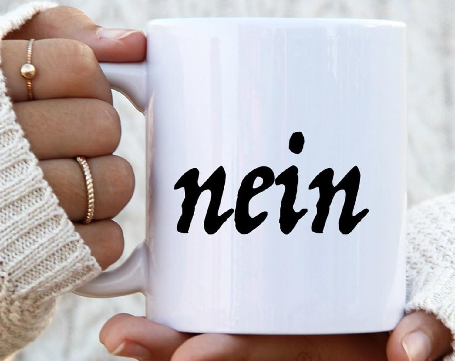 Amazon.com: Nein No In German Germany Mug Funny Coffee Cup Birthday ...