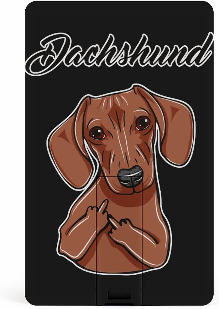 Amazon.com: Dachshund Middle Finger Gesture Flash Drive USB 2.0 32G ...