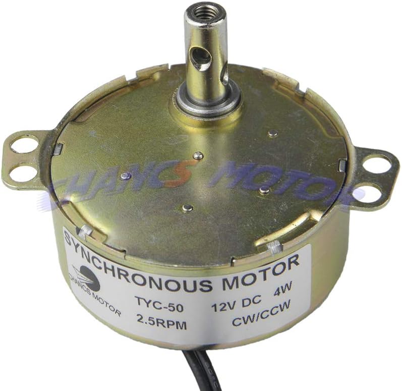 CHANCS TYC-50 Synchronous Motor 12V DC 2.5-3RPM 4W CW/CCW Low Speed ...