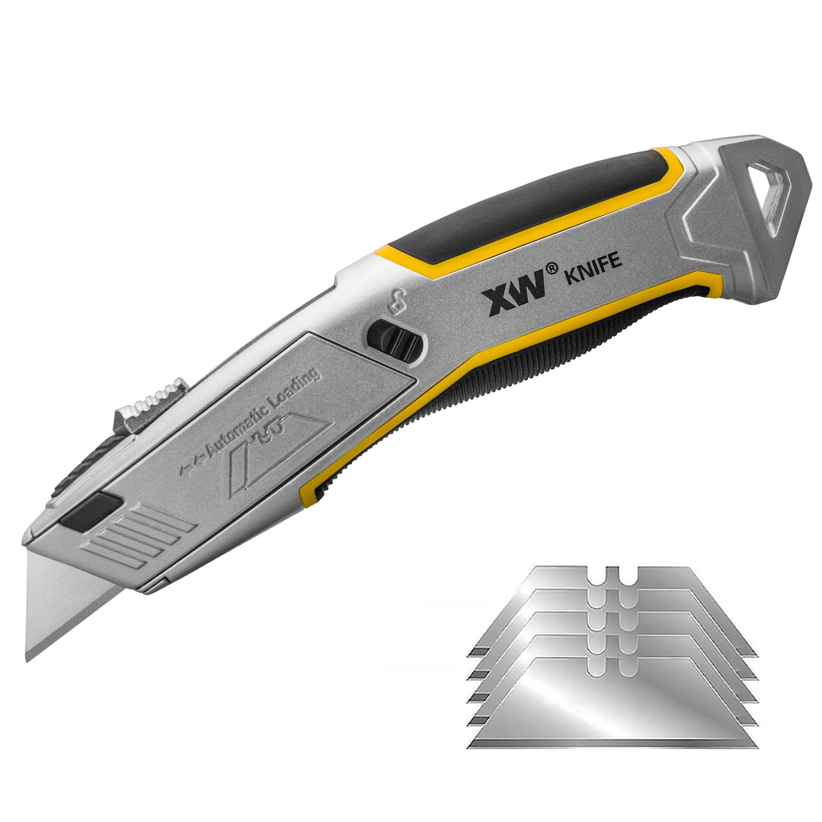 XW Heavy Duty Auto-loading Utility Knife,3-position Retractable Box ...
