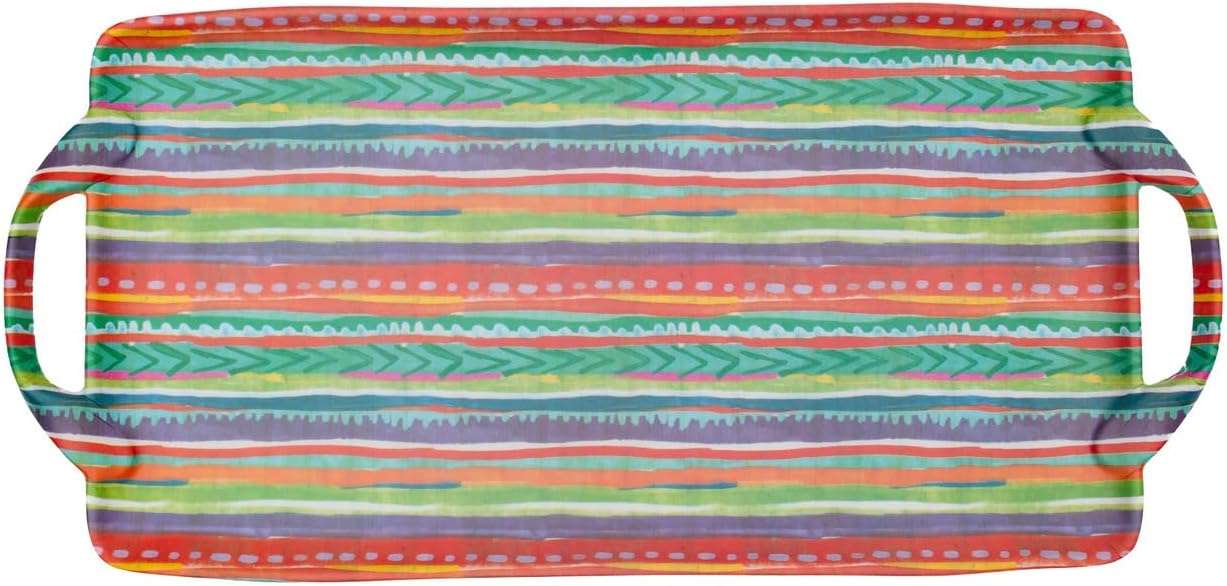 Amazon.com: Boston International Decorative Melamine Serving Tray with ...