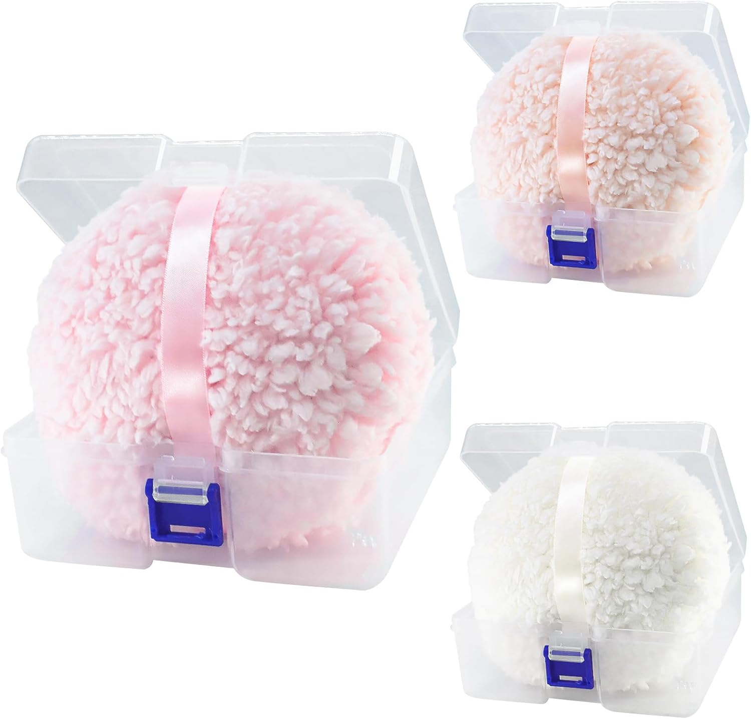 Amazon.com: 3 Pcs Large Body Powder Puff and Container, 6'' Dusting ...