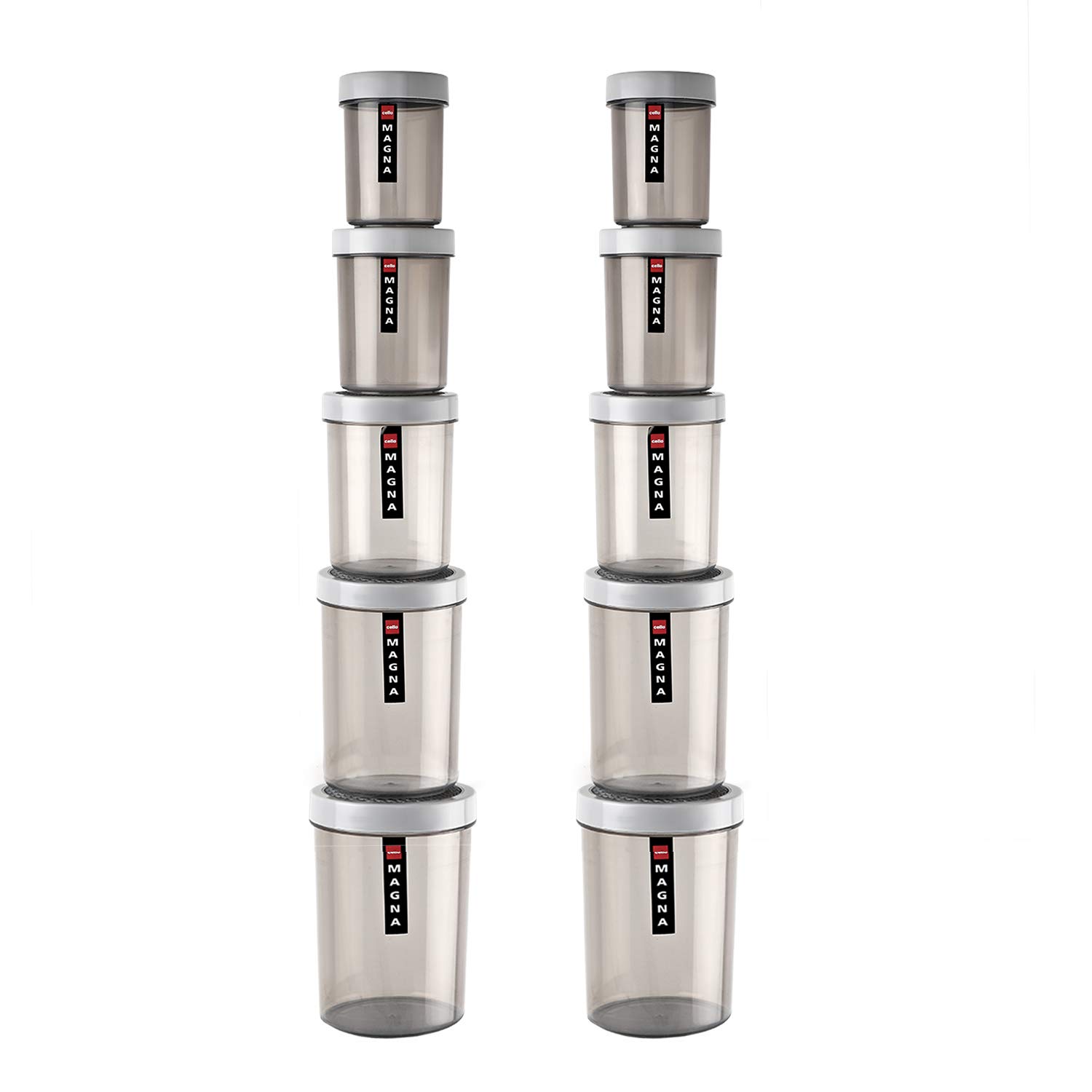 CELLO Magna Storage Containers Set of 10 (500 x 2, 750 x 2, 1000 x 2 ...