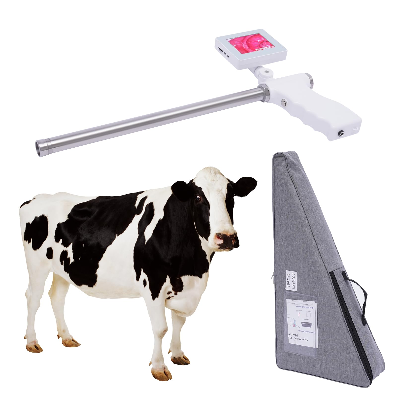 Insemination Kit for Cows Cattle, Visual Insemination Gun with 15 Million Pixels Screen ...