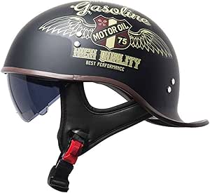 Amazon.com: Vintage Motorcycle Half Helmet,Adult Open Face Motorbike ...