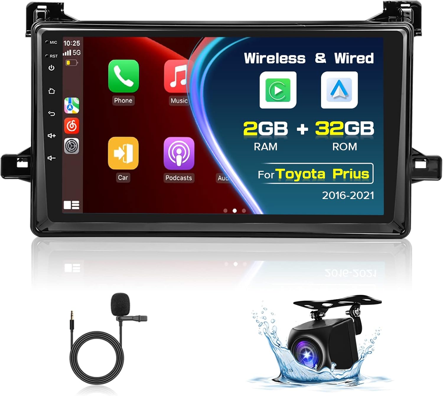 Amazon.com: [2+32G] for 2016-2021 Toyota Prius Radio, Roinvou Apple ...