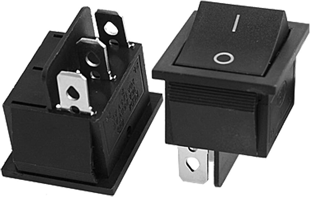 uxcell 2 Pcs x On-(On) 2 Position SPDT Monentary Boat Rocker Switch 3 ...
