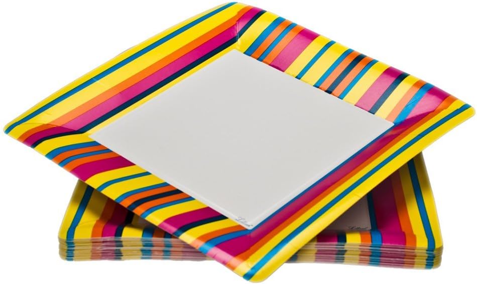 Amazon.com: Lillian Tablesettings 24-Piece Square Paper Plates Set, 10 ...