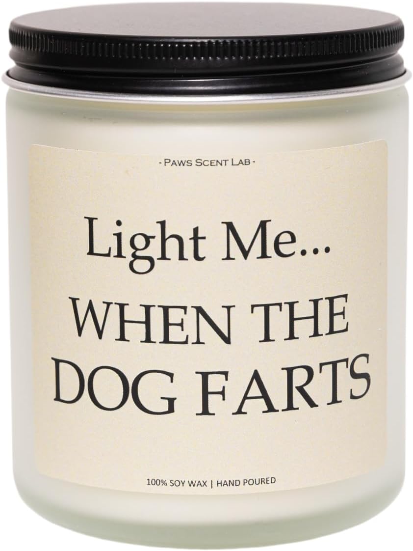 Amazon.com: Light Me When The Dog Farts Candle, Gifts for Doggy Lovers ...