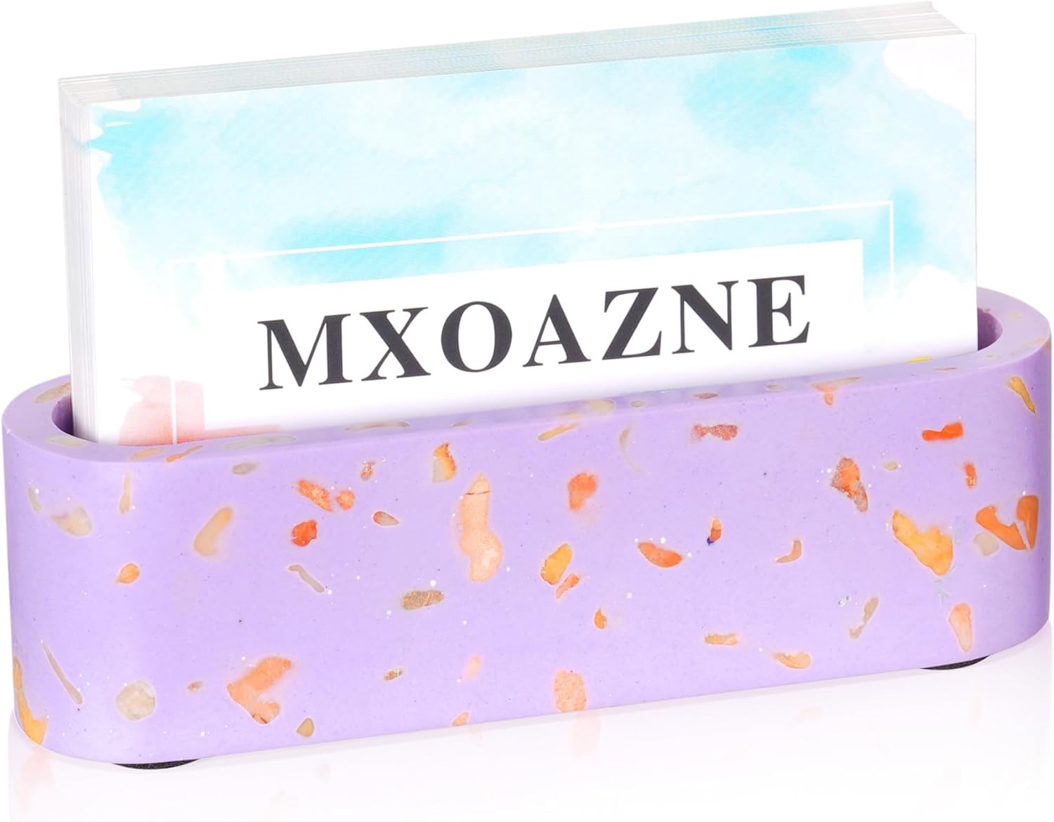 Amazon.com : MXOAZNE Business Card Holder for Desk, Terrazzo Business ...