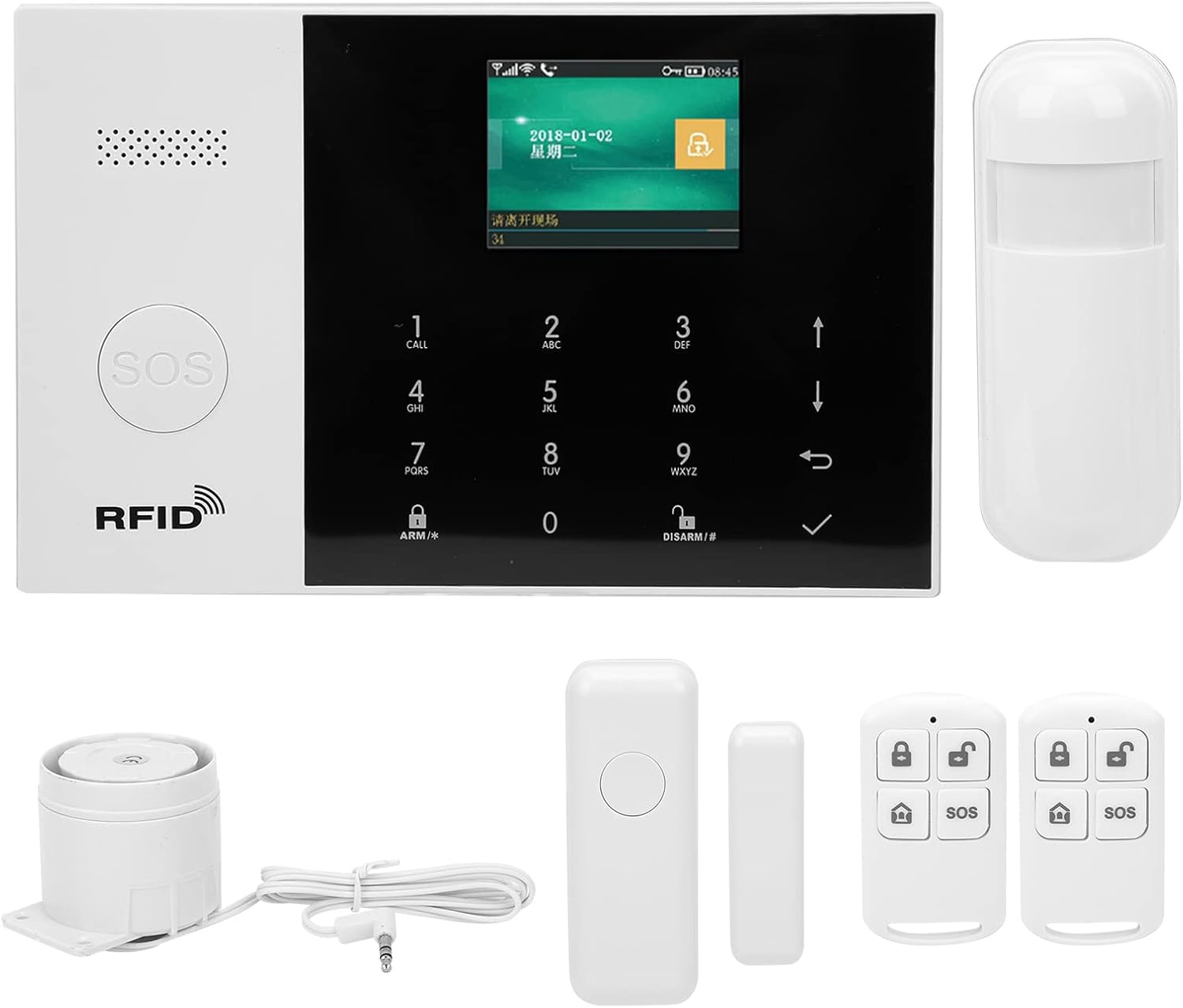 de Alarma Inteligente WiFi+gsm+GPRS Detector antirrobo TFT de 2,4 ...