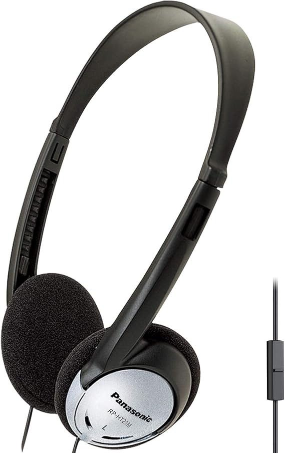 Panasonic Headphones, On-Ear Lightweight Earphones with Microphone and XBS for Extra Bass and ...