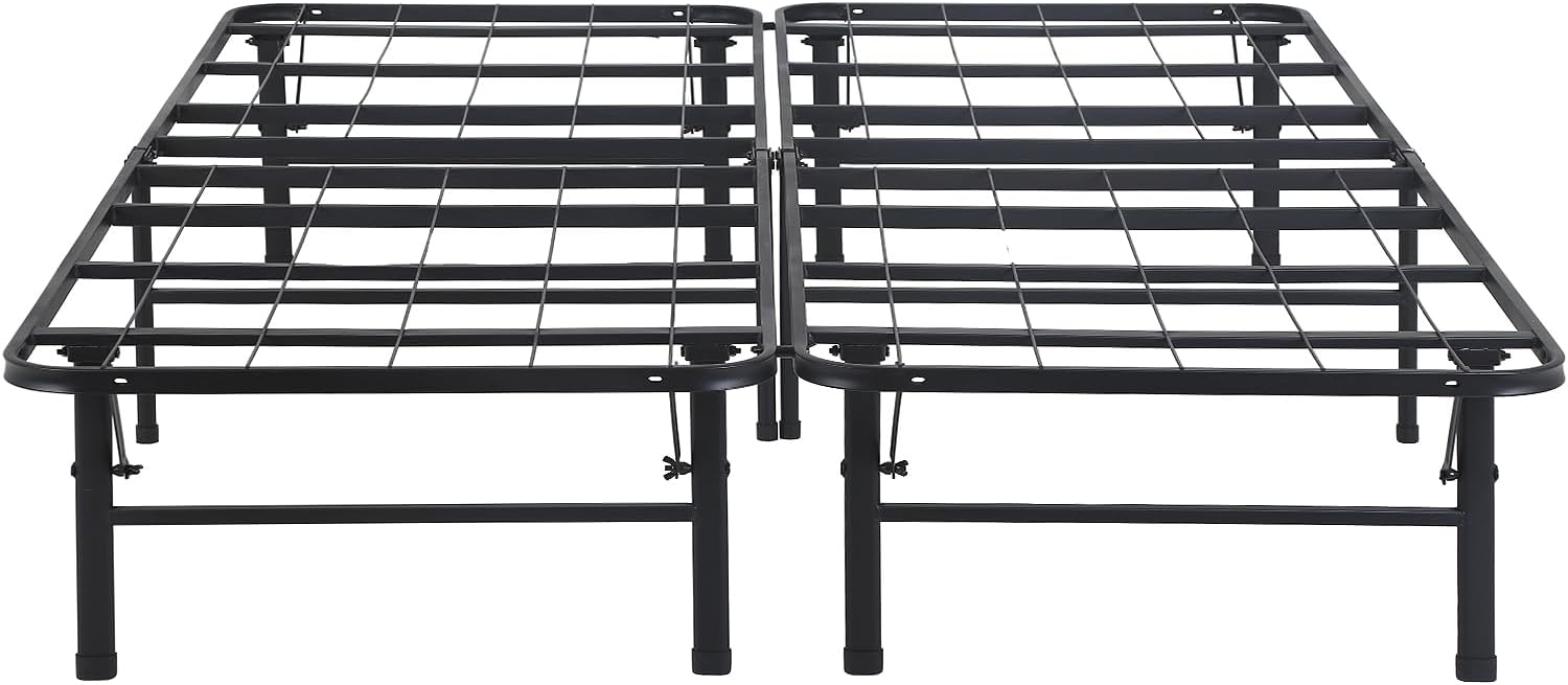 Dopinmin Foldable King Size Bed Frame Adjustable Metal Platform Bed ...