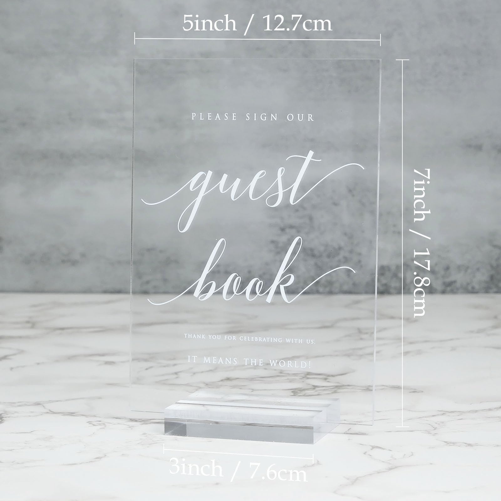 Snapklik.com : Acrylic Guest Book Sign