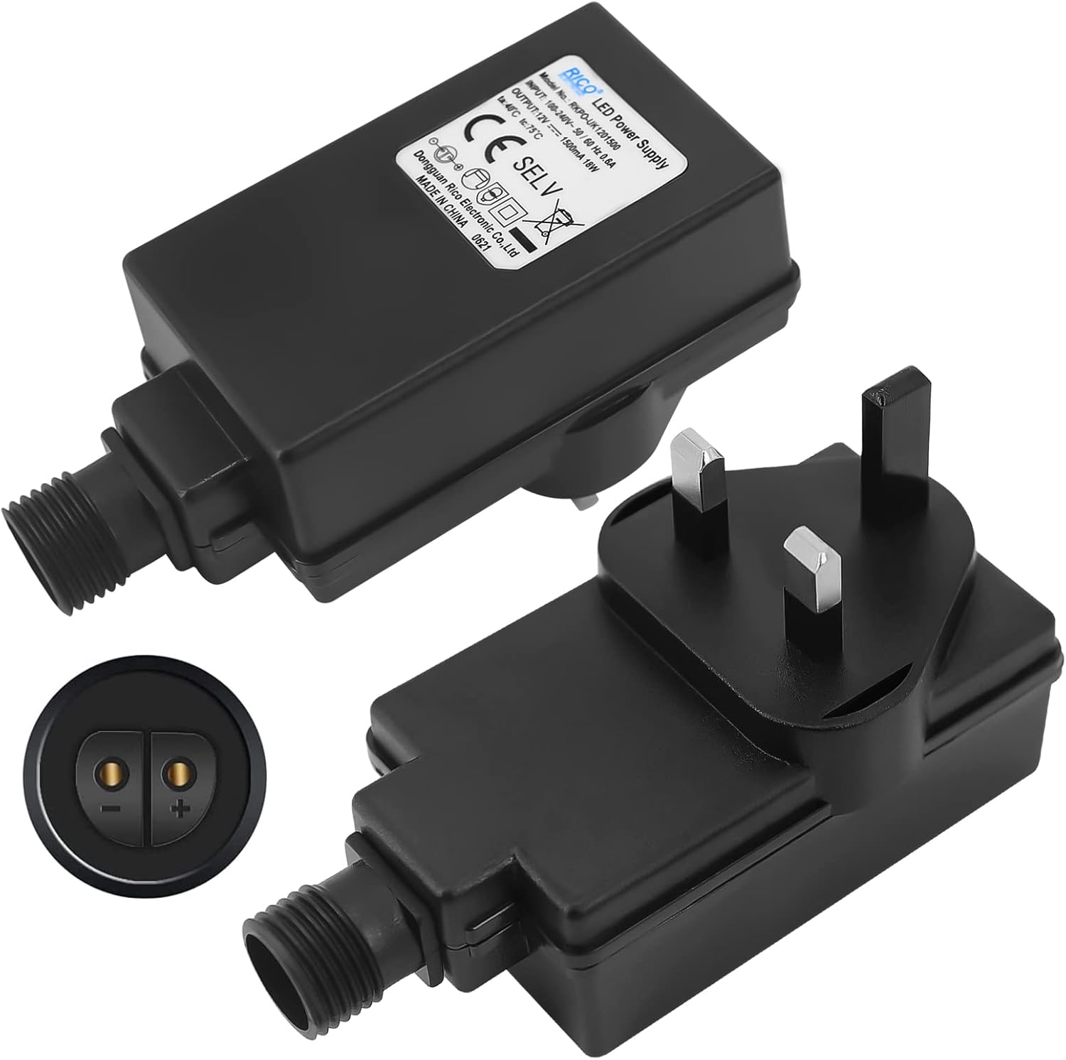 2 Pack 12V 1A Class 2 Power Supply, LED Adaptor Replacement,EAGWELL ...