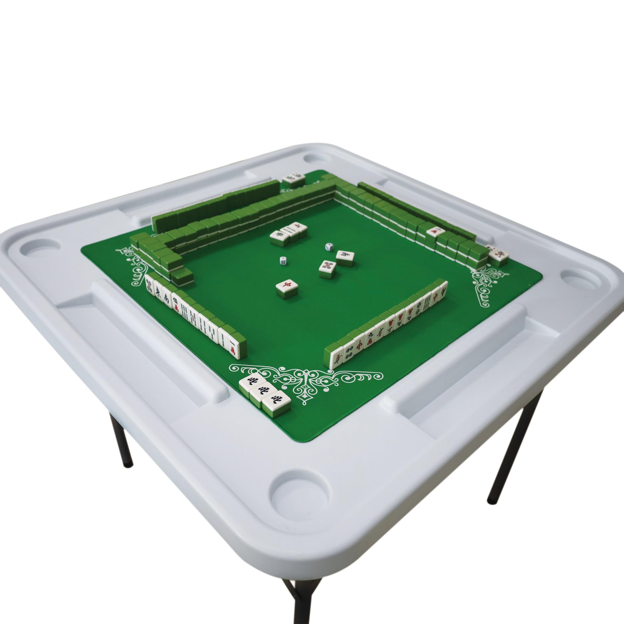 Amazon.com: Nautical Beach Decor Mahjong Table, 37.4” Square Folding ...