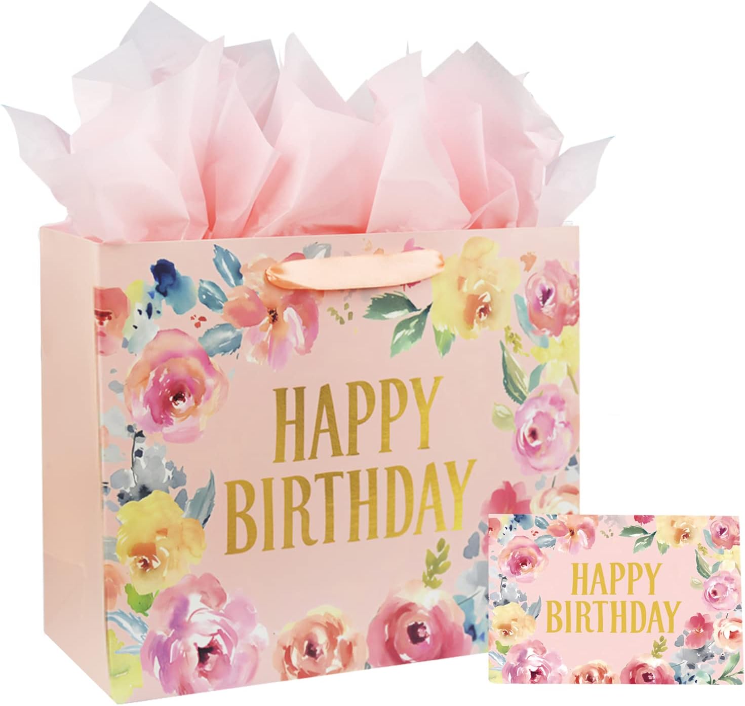 Amazon.com: Hallmark Signature 7" Medium Birthday Gift Bag with Tissue ...
