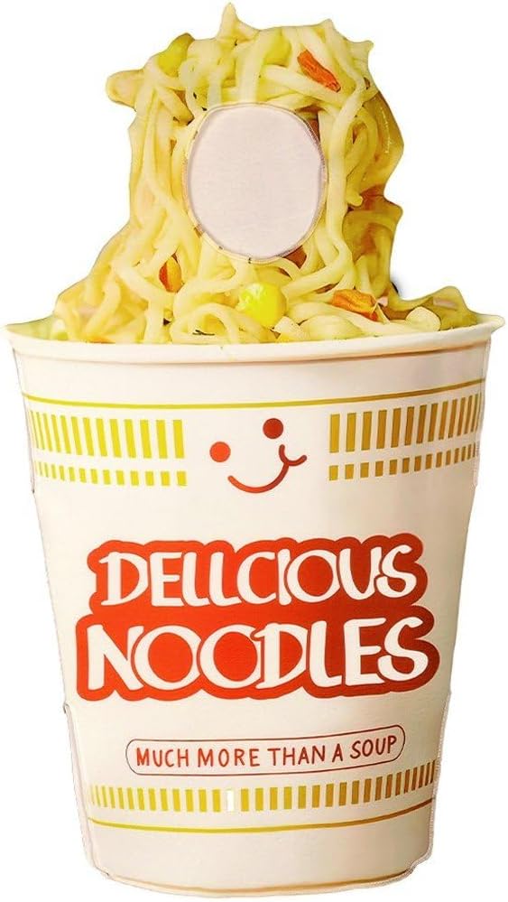 Amazon.com: Vobumix Instant Noodles Costume Bowl Noodle Costume Fast ...