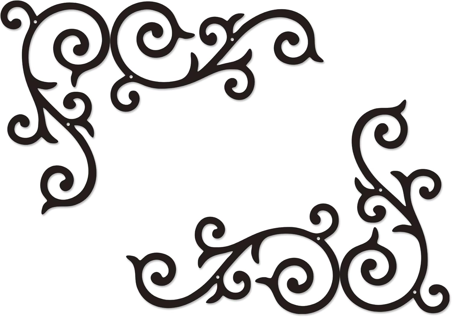 Amazon.com: Metal Scroll Wall Decor Set of 4 – Antique Wrought Iron ...