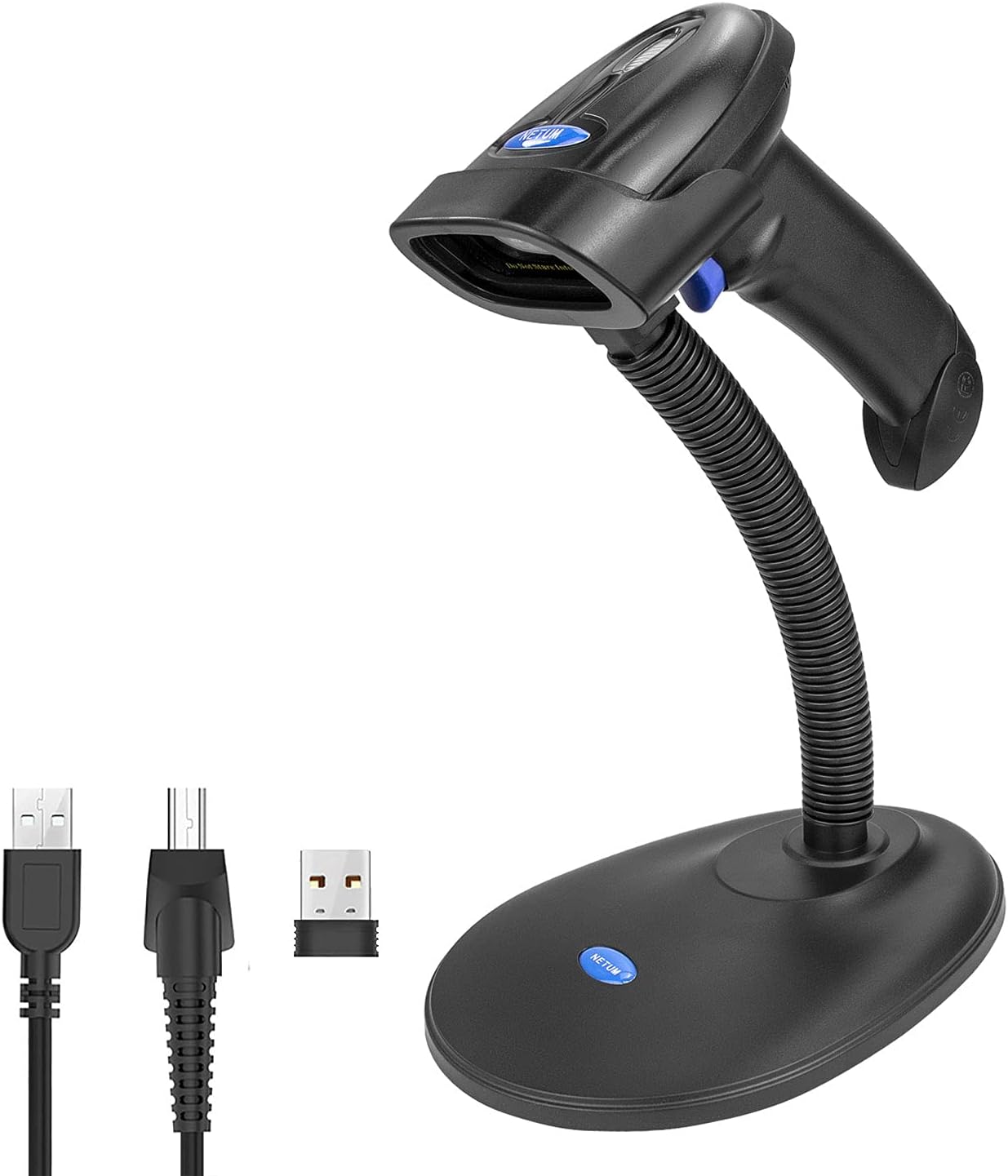 Amazon.com : NETUM NT-1228BC Bluetooth Barcode Scanner with Stand ...