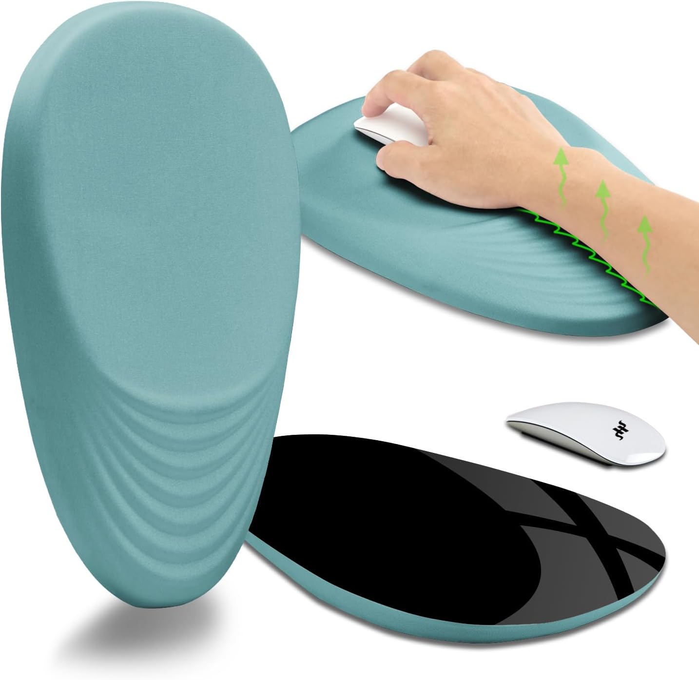 Amazon.com: Hokafenle Ergonomic Mouse Pad Wrist Support with Stepped ...