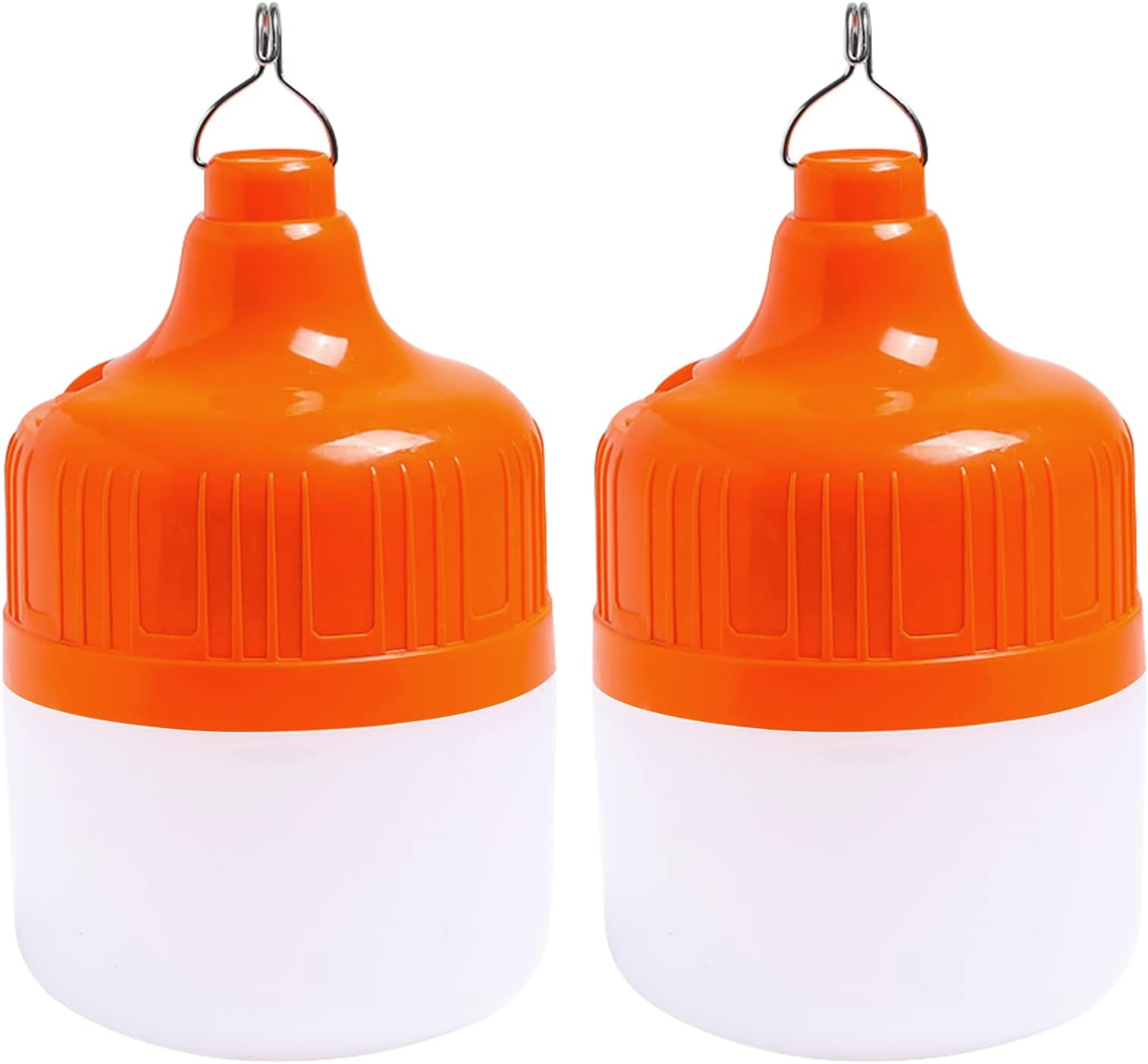 2 Pcs Camping Lantern, 550 Lumens USB Rechargeable Camping Light ...