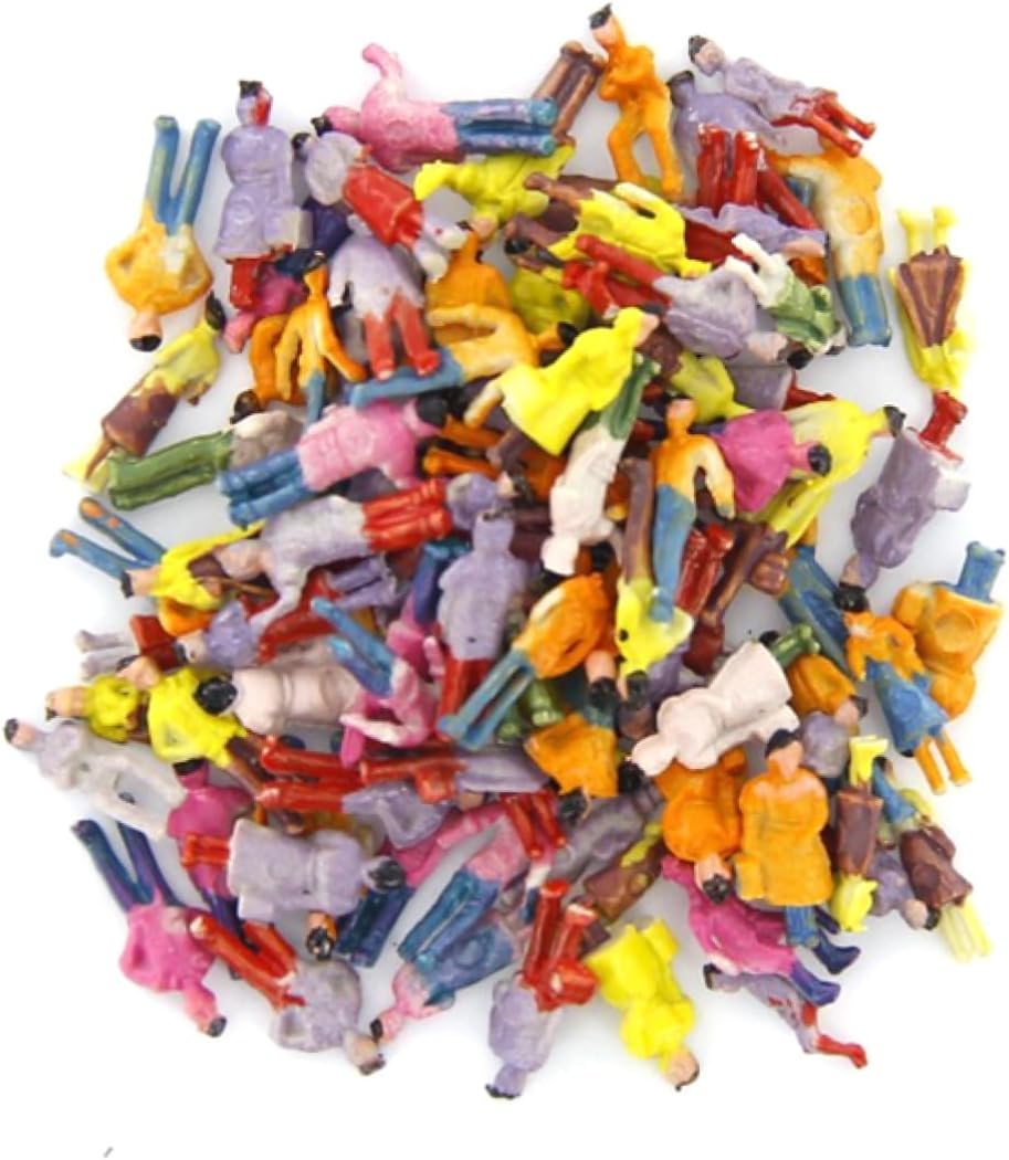 Amazon.com: NUOBESTY 100pcs Multicolor People Figures Mold Miniature Human Figures People Scale ...
