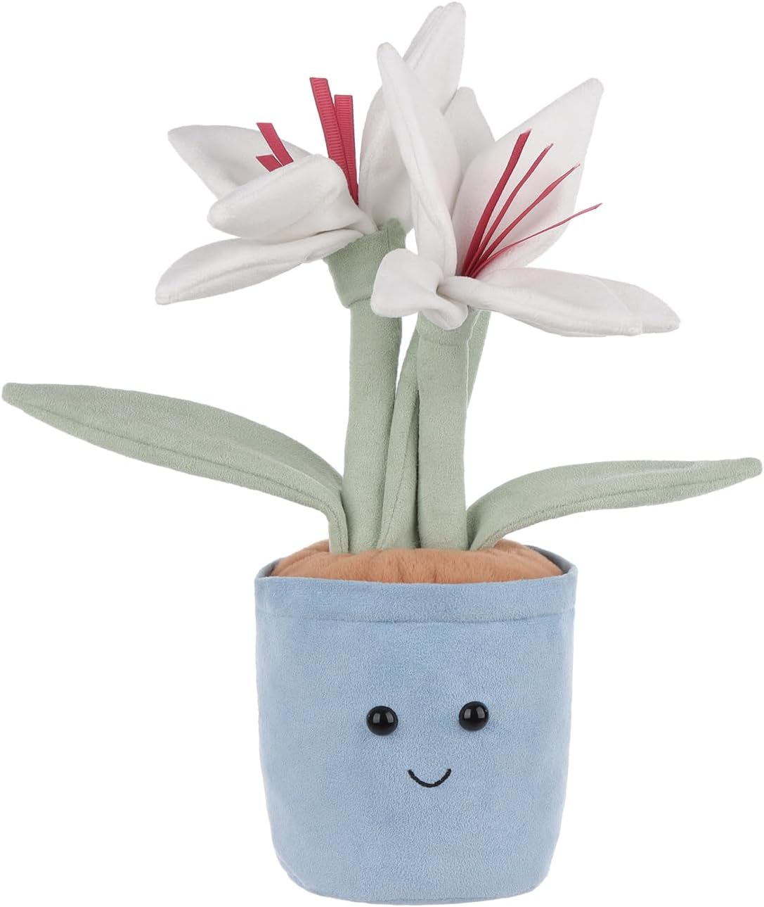 Amazon.com: Apricot Lamb Potted Lily Flower Plush Stuffed Animals for ...