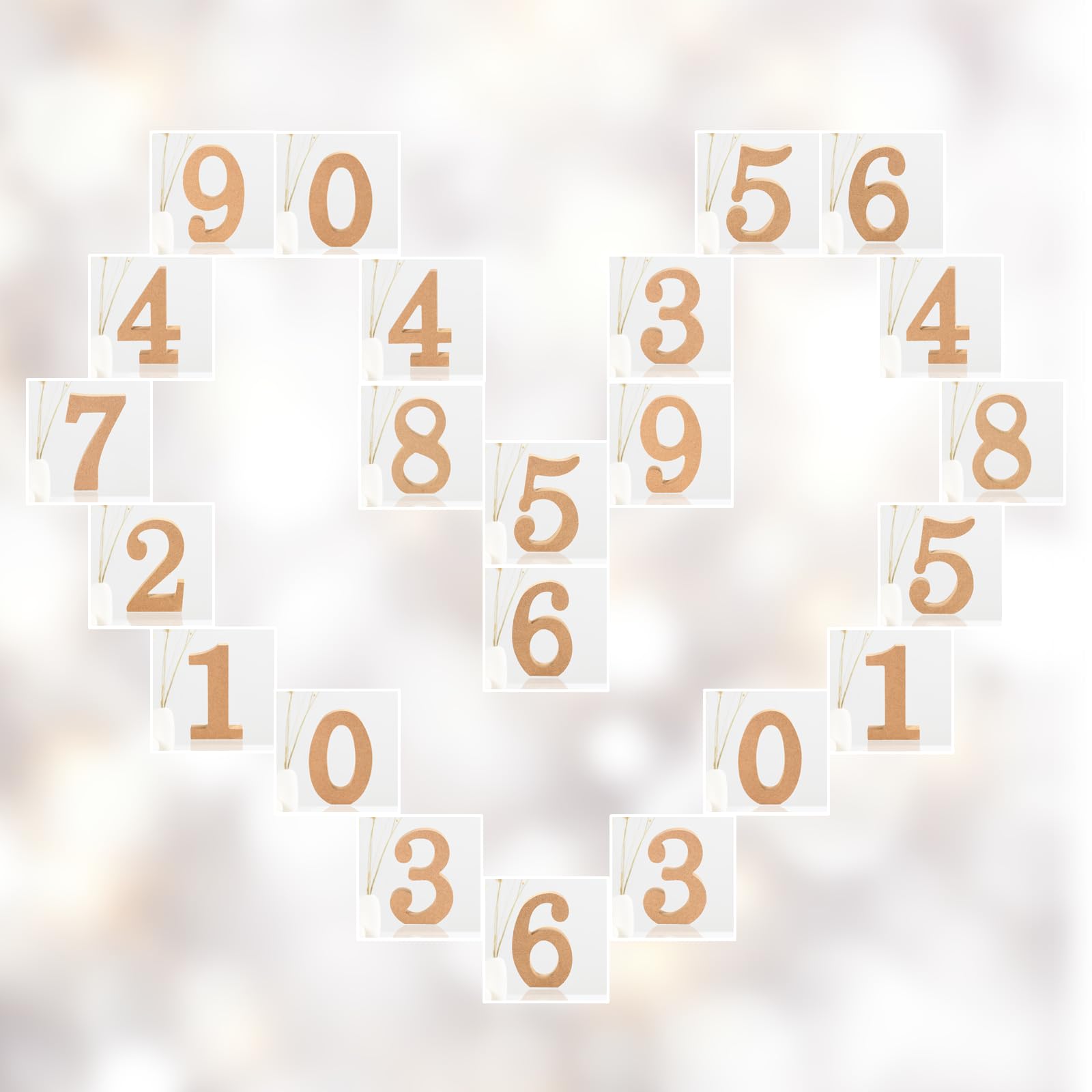 Snapklik.com : AOCEAN 6 Inch Designable Wood Numbers Unfinished Wood ...