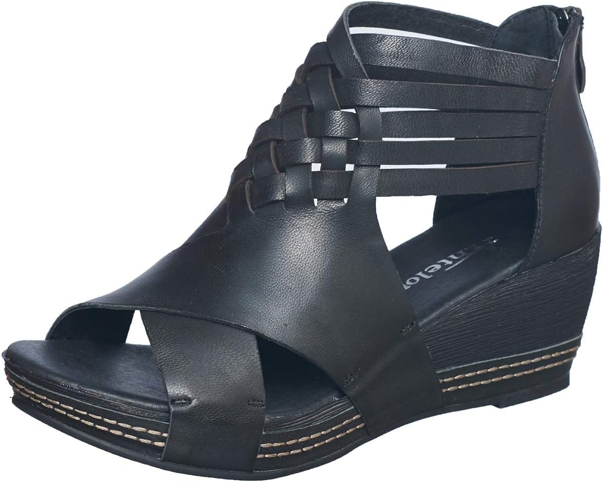 Amazon.com | Antelope Women's Tavi Leather Wedge Sandals | Platforms ...